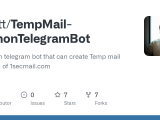Github Alihtt Tempmail Pythontelegrambot A Python Telegram Bot That