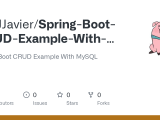 Github Devjjavier Spring Boot Crud Example With Mysql Spring Boot