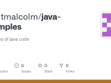 Github Grantmalcolm Java Examples Examples Of Java Code