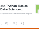 Github Boeishe Python Basics For Data Science Program This Is The