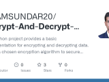 Github Shamsundar20 Encrypt And Decrypt Using Python This Python