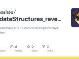Github Chrisalee Hr Datastructures Reversearray Https Www
