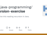 Github Nyu Java Programming Recursion Exercise A Little Dive Into