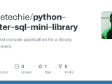 Github Mikietechie Python Tkinter Sql Mini Library A Gui And Console