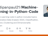 Github Sandipanpaul21 Machine Learning In Python Code Machine
