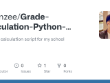 Github Parinzee Grade Calculation Python Script A Grade Calculation