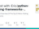 Github Pytest With Eric Python Testing Frameworks Example