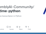 Github Assemblyai Community Realtime Python Real Time Transcritpion