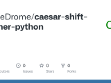 Github Codedrome Caesar Shift Cypher Python