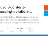 Github Microsoft Content Processing Solution Accelerator