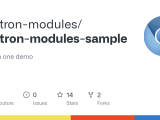 Github Electron Modules Electron Modules Sample The All In One Demo