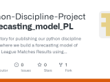 Github Python Discipline Project Forecasting Model Pl A Repository