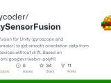 Github Unitycoder Unitysensorfusion Sensor Fusion For Unity
