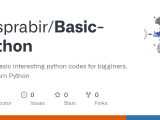 Github Dasprabir Basic Python Some Basic Interesting Python Codes