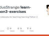 Github Solidusstrange Learn Python3 Exercises Jupyter Notebooks For