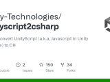 Github Unity Technologies Unityscript2csharp Tool To Convert
