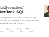 Hackerrank Sql Challenges 25 Hackerrank Sql Questions Sql At Main