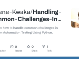 Github Eugene Kwaka Handling Common Challenges In Selenium Using