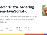 Github Xtiantoth Pizza Ordering System Javascript Html Css This Is A