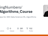 Github Playingnumbers Ml Algorithms Course Public Repo For 365 Data