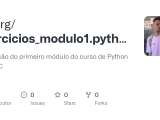 Github Celorg Exercicios Modulo1 Python Realização Do Primeiro