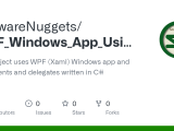 Github Softwarenuggets Wpf Windows App Using Eventsanddelegates This