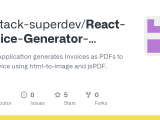 Github Fullstack Superdev React Invoice Generator Project A Web