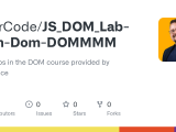 Github Adercode Js Dom Lab Dom Dom Dommmm 1 Of 2 Labs In The Dom
