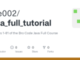 Github Uce002 Java Full Tutorial Chapters 1 81 Of The Bro Code Java