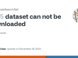 Dataset Can Not Be Downloaded Issue 245 Github Codesearchnet Github