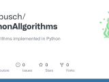 Github Seebusch Pythonallgorithms All Algorithms Implemented In Python