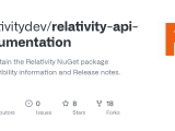 Github Relativitydev Relativity Api Documentation Will Contain The