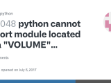 Python Cannot Import Module Located On A Volume Directory Issue