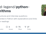 Github David Legend Python Algorithms Data Structures And Interview