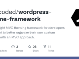 Github Justcoded Wordpress Theme Framework Lightweight Mvc Theming