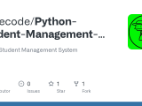 Github Turtlecode Python Student Management System Python Student