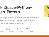 Github Ecpknspace Python Design Pattern This Repository Focuses On