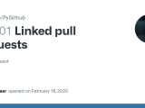 Linked Pull Requests Issue 1401 Pygithub Pygithub Github