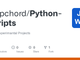Github Stepchord Python Scripts Small Experimantal Projects