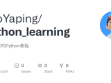 Github Looyaping Python Learning 正在学习的python教程