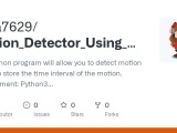 Github Puja7629 Motion Detector Using Opencv In Python This Python