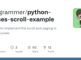 Github Mingrammer Python Curses Scroll Example Tv How To Implement