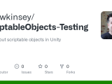 Github Jackwkinsey Scriptableobjects Testing Testing Out Scriptable