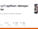 Github Noahgift Python Devops Course A Repo For A Course On Python