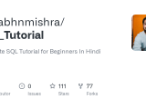 Github Rishabhnmishra Sql Tutorial Complete Sql Tutorial For