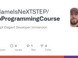 Github Mynameisnextstep Webprogrammingcourse Javascript Elegant