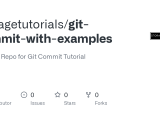 Github Storagetutorials Git Commit With Examples Sample Repo For Git
