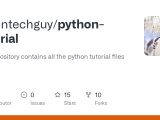 Github Aswintechguy Python Tutorial This Repository Contains All The