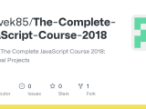 Github Suavek85 The Complete Javascript Course 2018 Udemy The