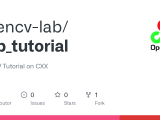 Github Opencv Lab Cpp Tutorial Opencv Tutorial On Cxx